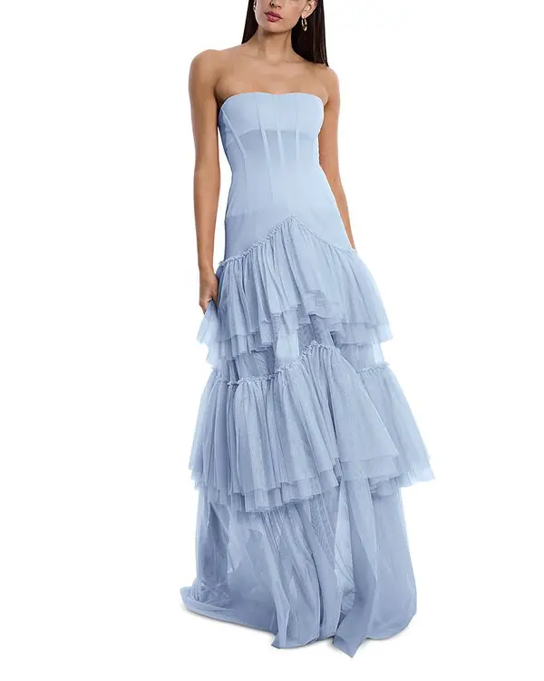 Bcbgmaxazria Strapless Corset Gown