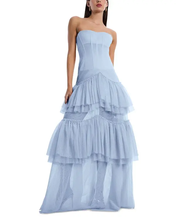 Bcbgmaxazria Strapless Corset Gown