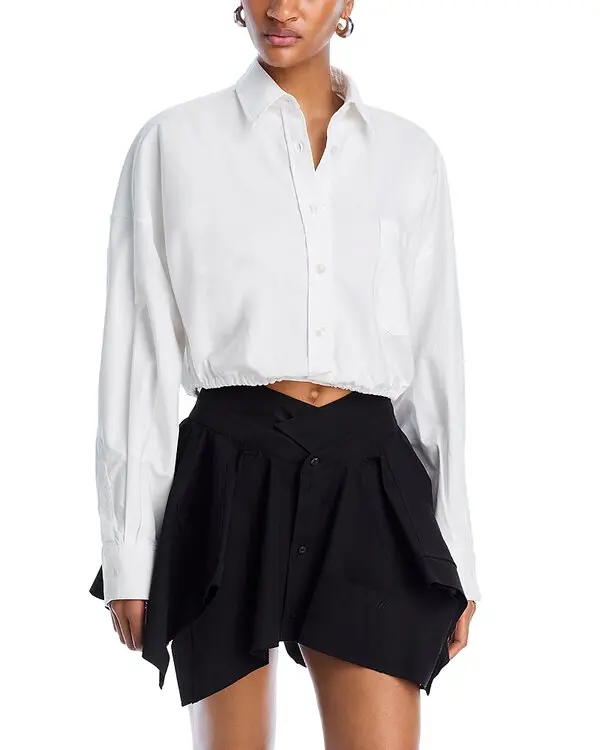 Alexander Wang T Drawstring Hem Poplin Shirt