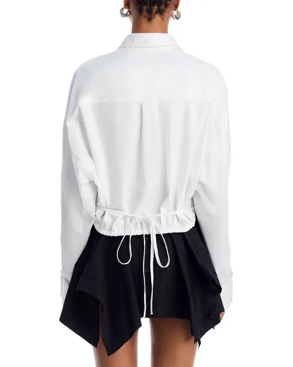 Alexander Wang T Drawstring Hem Poplin Shirt