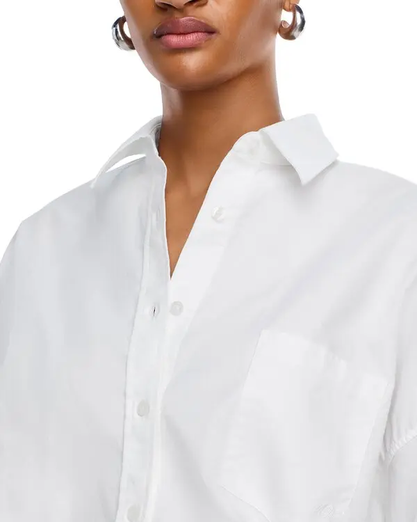 Alexander Wang T Drawstring Hem Poplin Shirt