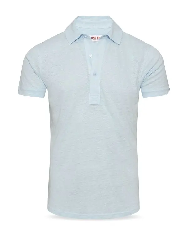 Orlebar Brown Sebastian Linen Polo Shirt - Spring Blue