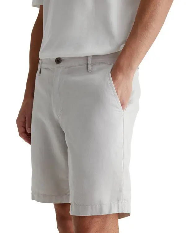Ag The Wanderer Slim Fit Linen Shorts - Silver Fog