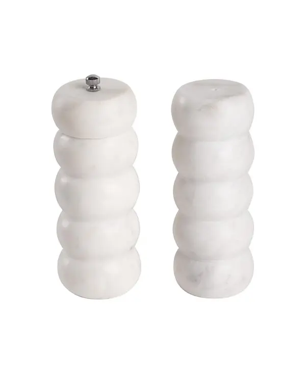 GAURI KOHLI Quinto Marble Salt & Pepper Set Large - White