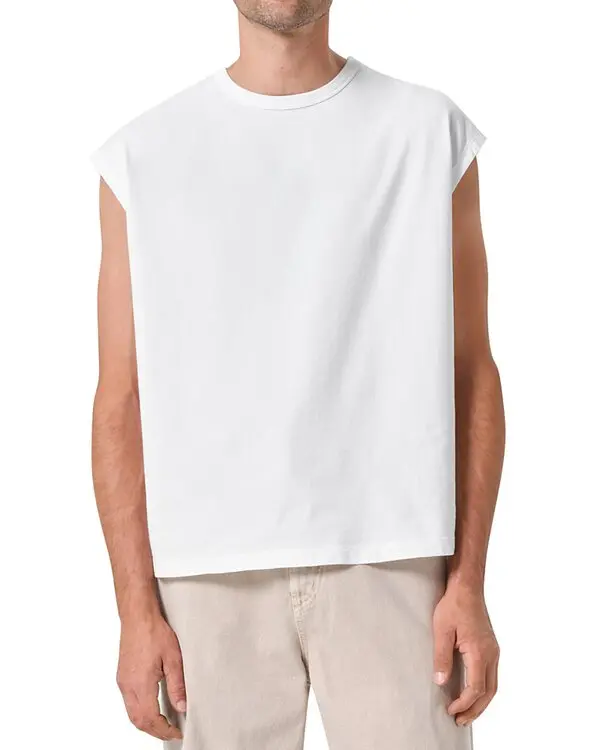 AGOLDE Leonard Crewneck Tank - White