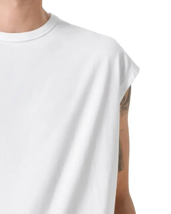 AGOLDE Leonard Crewneck Tank - White