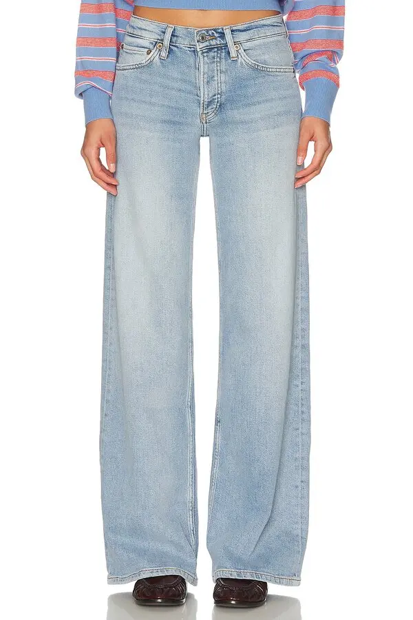 RE/DONE Mid-rise Wide Leg Jeans - Mid 90s