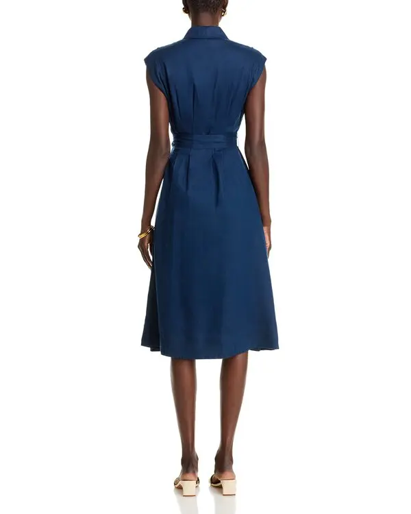 Veronica Beard Loreta Linen Midi Shirtdress