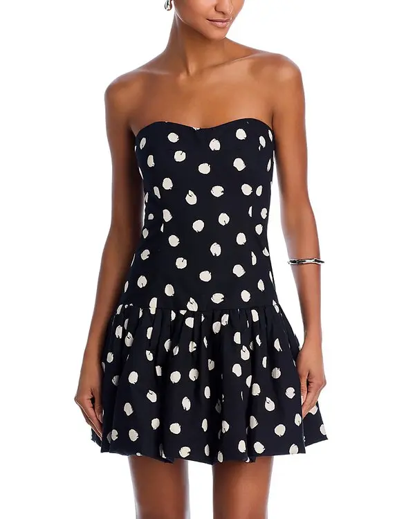 Cara Cara Elena Mini Dress - Spot Black Egret