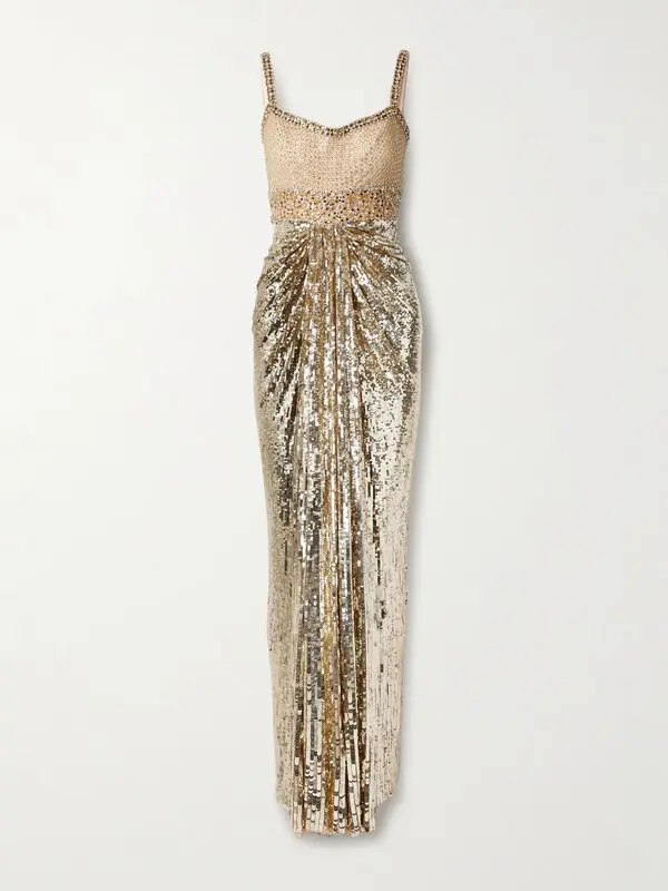 Jenny Packham Only You Embellished Tulle Gown - Gold