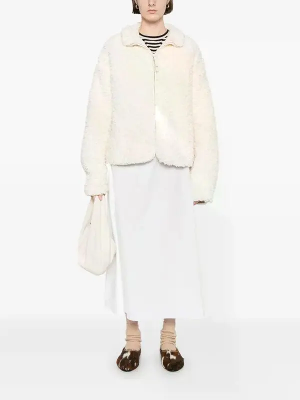 JIL SANDER Fleece Jacket - White