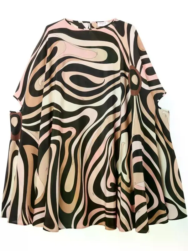 Emilio Pucci Marmo-print Flared Dress