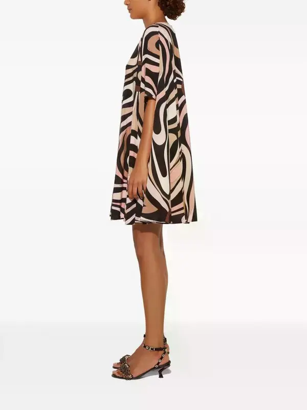 Emilio Pucci Marmo-print Flared Dress