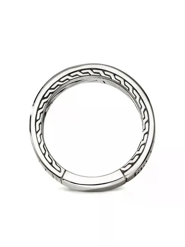 John Hardy Carved Chain Ring - Silver
