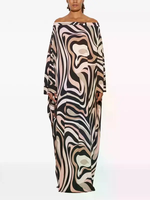Emilio Pucci Marmo-print Long Dress