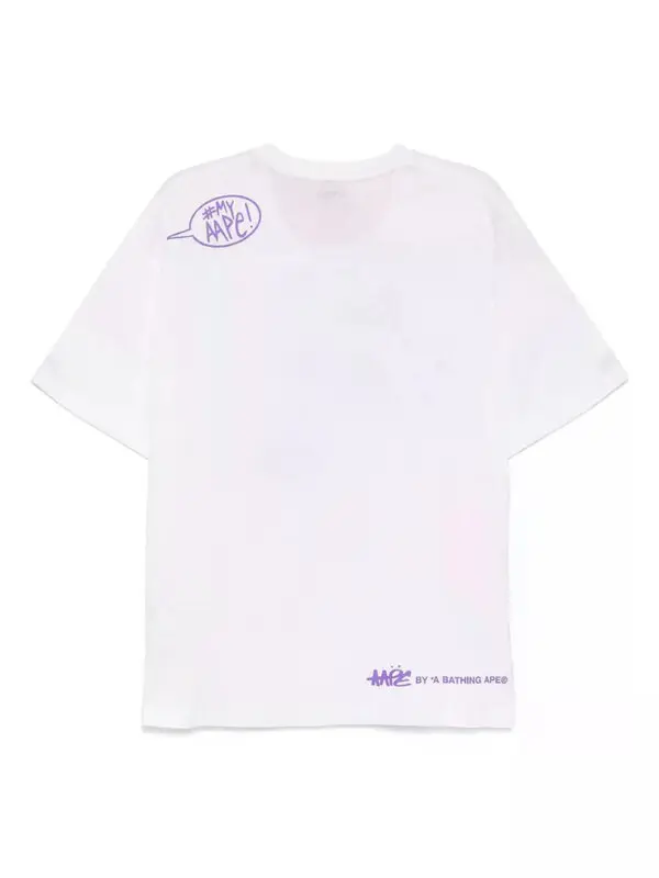 A BATHING APE Aape * Graphic-print T-shirt - Pink