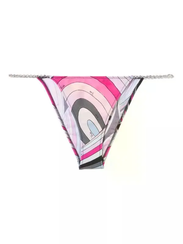 Emilio Pucci Iride-print Bikini Bottom - Pink