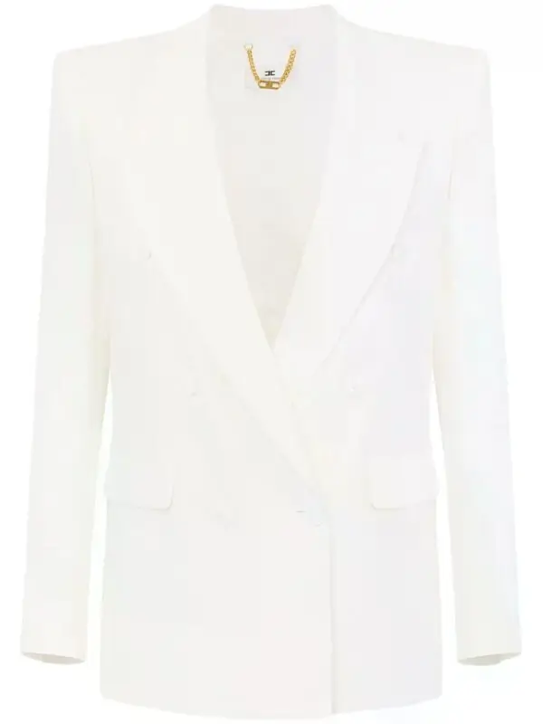 Elisabetta Franchi Double-breasted Blazer - White