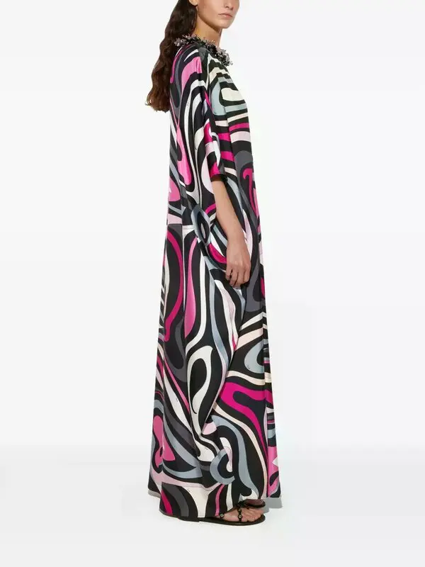 Emilio Pucci Marmo-print Maxi Dress