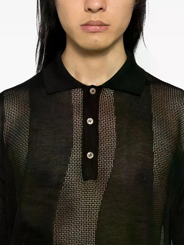 Tagliatore Knitted Polo Shirt - Black