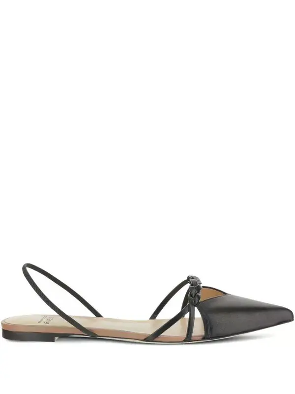 FRANCESCO RUSSO Leather Flat Pumps