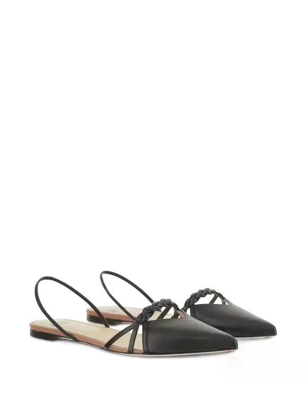 FRANCESCO RUSSO Leather Flat Pumps
