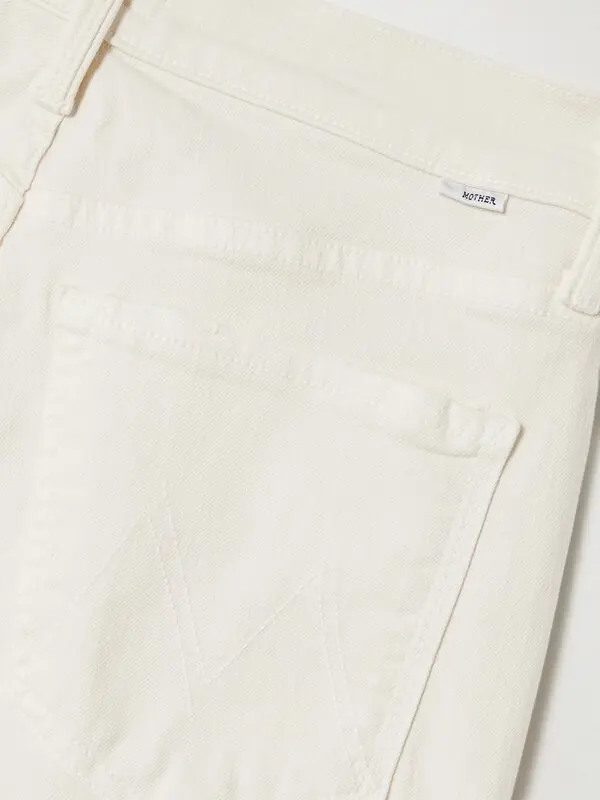 MOTHER The Rambler Zip Ankle Cropped Straight-leg Jeans