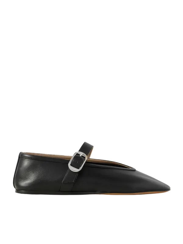 Le Monde Beryl Stella Leather Ballet Flats - Black