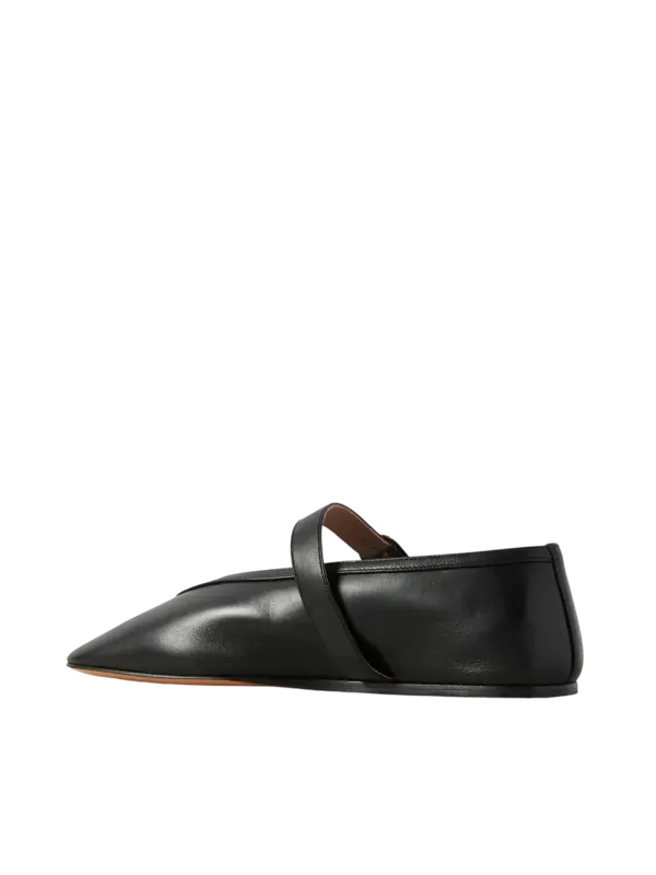 Le Monde Beryl Stella Leather Mary Jane Ballet Flats - Black
