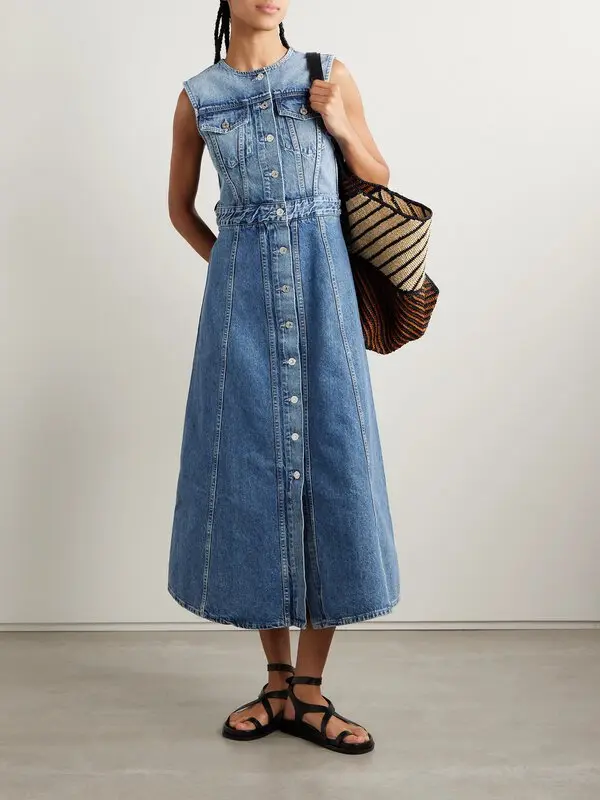 Citizens Of Humanity Idalene Organic Denim Midi Shirt Dress