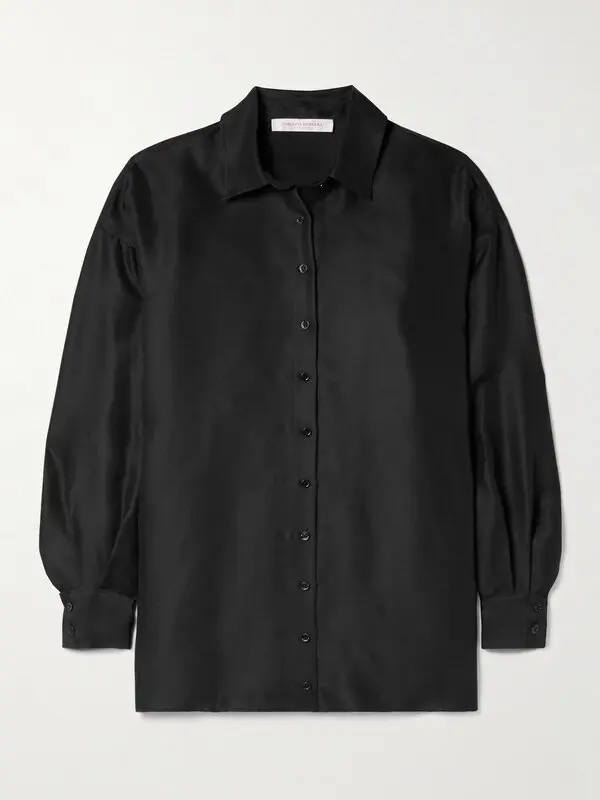 open lace back dress RAVEN BLACK OVERSIZED SHIRT