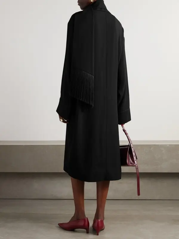 Carven Scarf-detailed Crepe Midi Dress