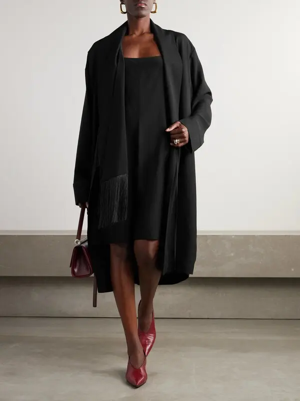 Carven Scarf-detailed Crepe Midi Dress