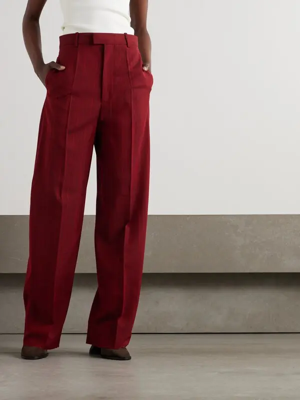 Bottega Veneta Striped Wool-blend Pants