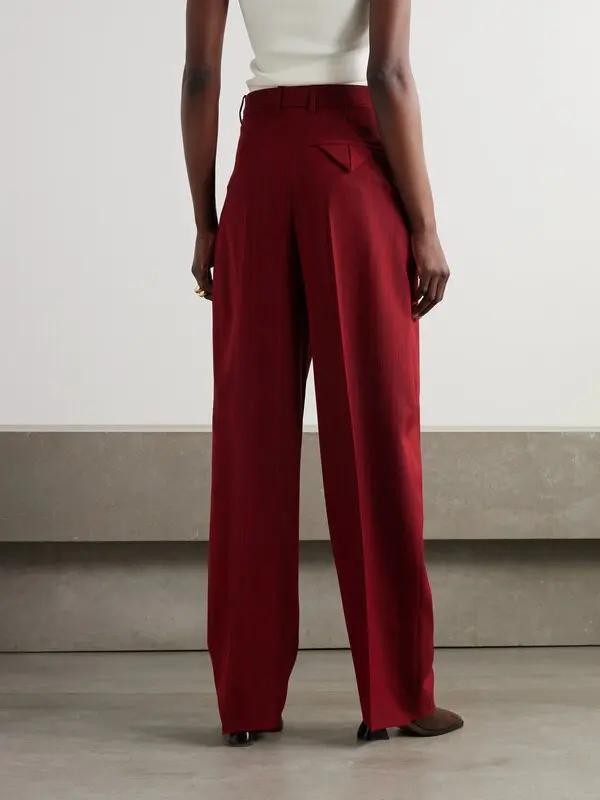 Bottega Veneta Striped Wool-blend Pants