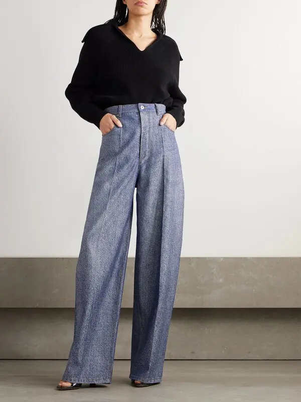 Bottega Veneta Wool And Cotton-blend Twill Wide-leg Trousers