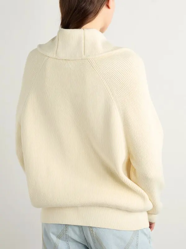 Bottega Veneta Ribbed Cotton Cardigan - Neutrals