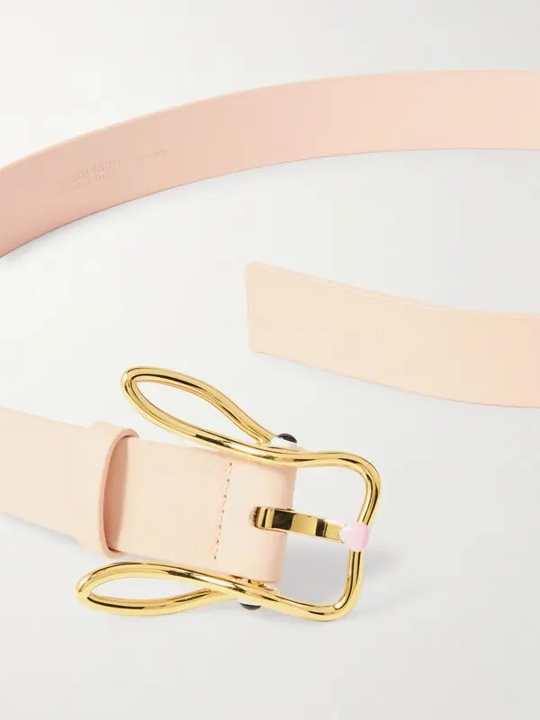 Bottega Veneta Leather Belt - Pink | Editorialist display picture 2