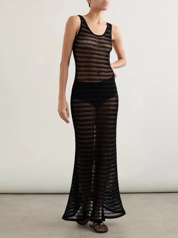 Alaïa Open-knit Maxi Dress