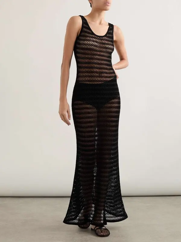 Alaïa Open-knit Maxi Dress