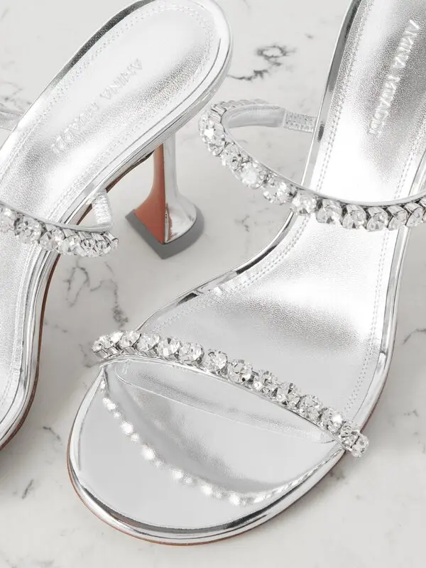 Amina Muaddi Gigi Crystal-embellished Mules