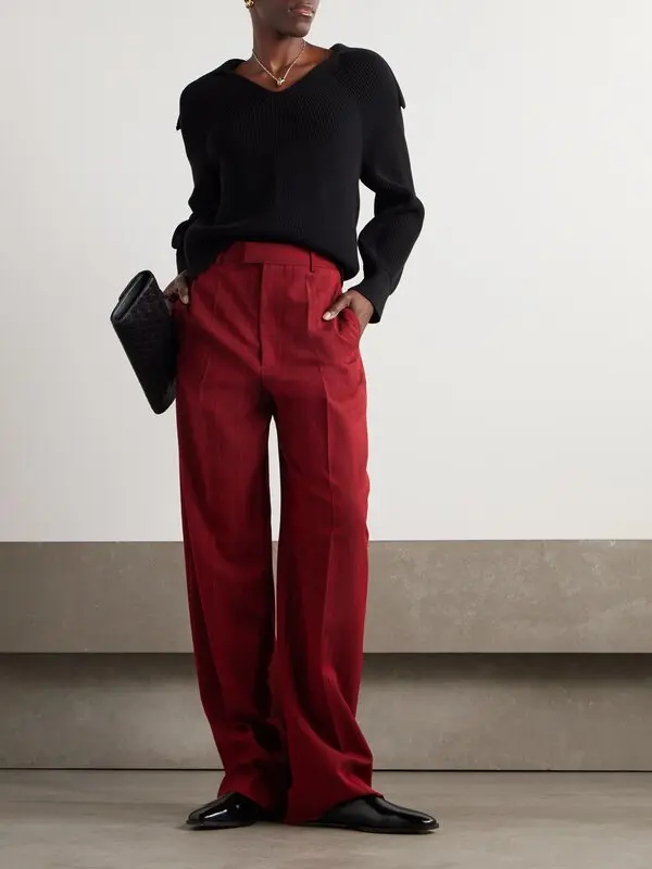 Bottega Veneta Ribbed Cotton-blend Sweater - Black