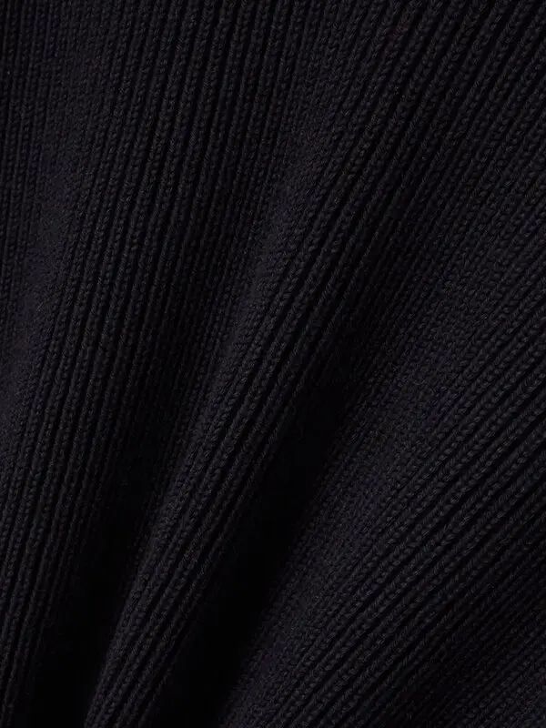 Bottega Veneta Ribbed Cotton-blend Sweater - Black
