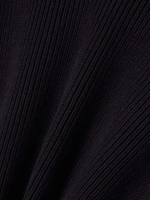 Bottega Veneta Ribbed Cotton-blend Sweater - Black