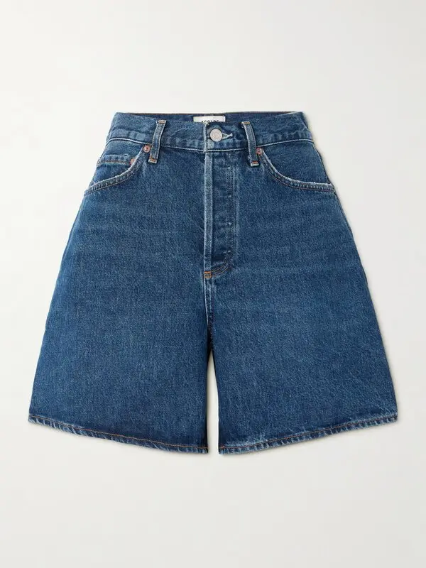 AGOLDE Dame Denim Shorts - Blue