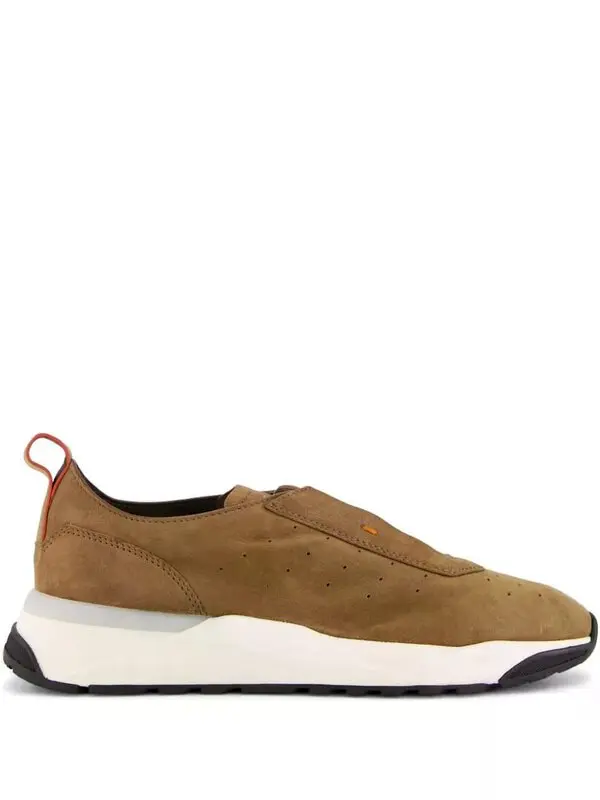 Santoni Leather Sneakers - Brown