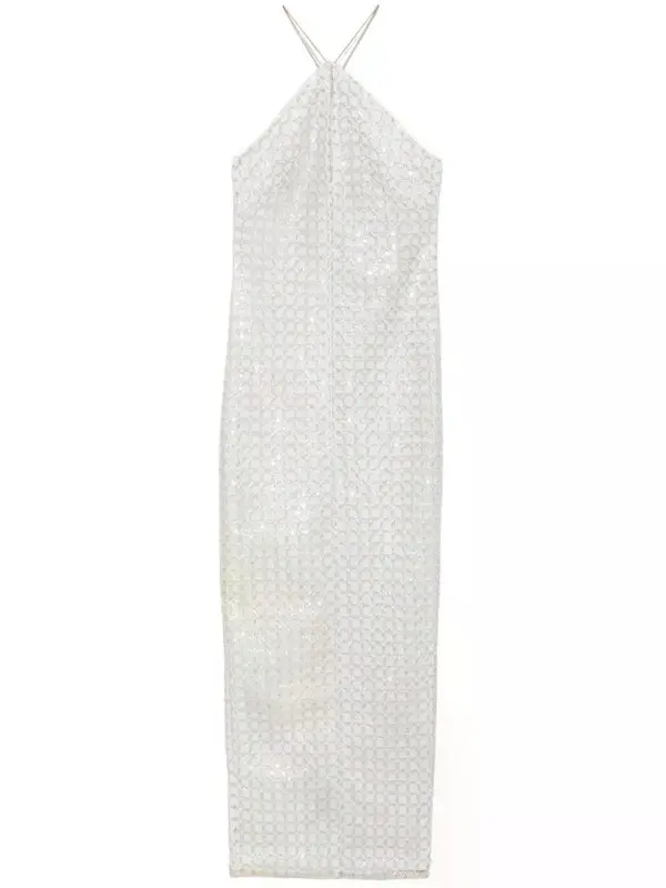 ROTATE BY BIRGER CHRISTENSEN Beaded Maxi Dress