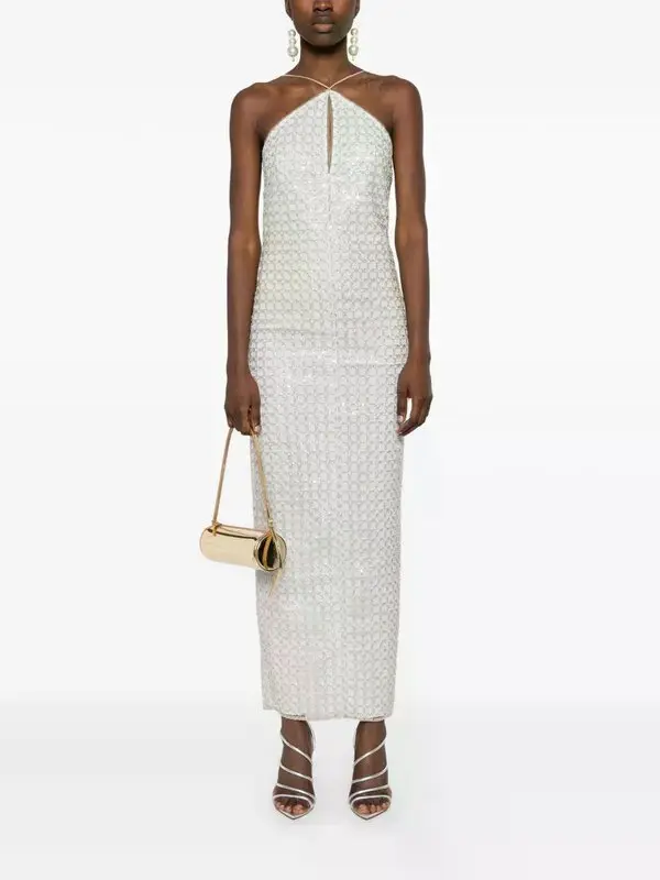 ROTATE BY BIRGER CHRISTENSEN Beaded Maxi Dress