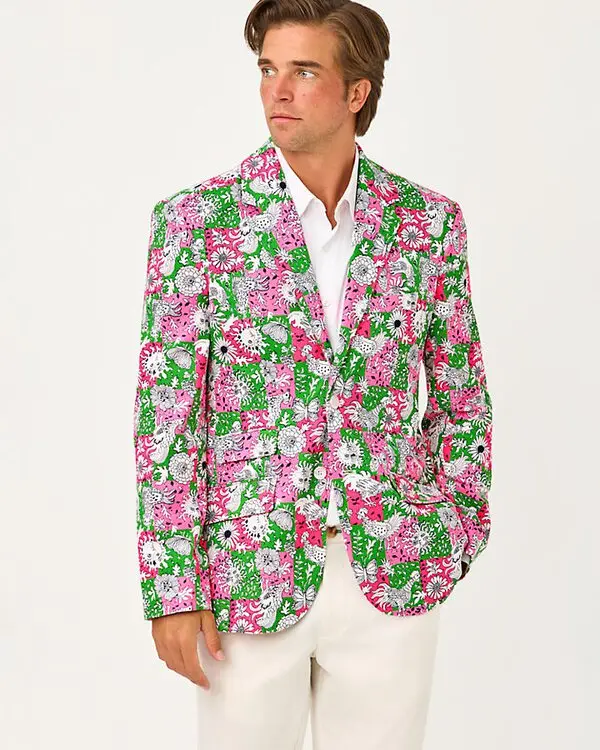 Lilly Pulitzer® Flagler Blazer - Cherry Blossom Pink Lil Chicken Check