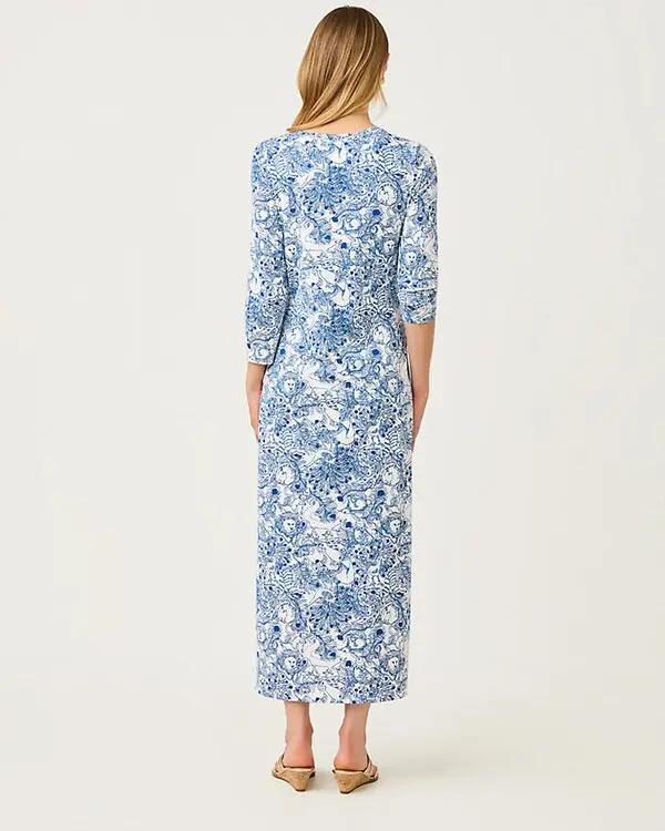 LILLY PULITZER Upf 50+ Deena Dress - Starlight Navy Zoology